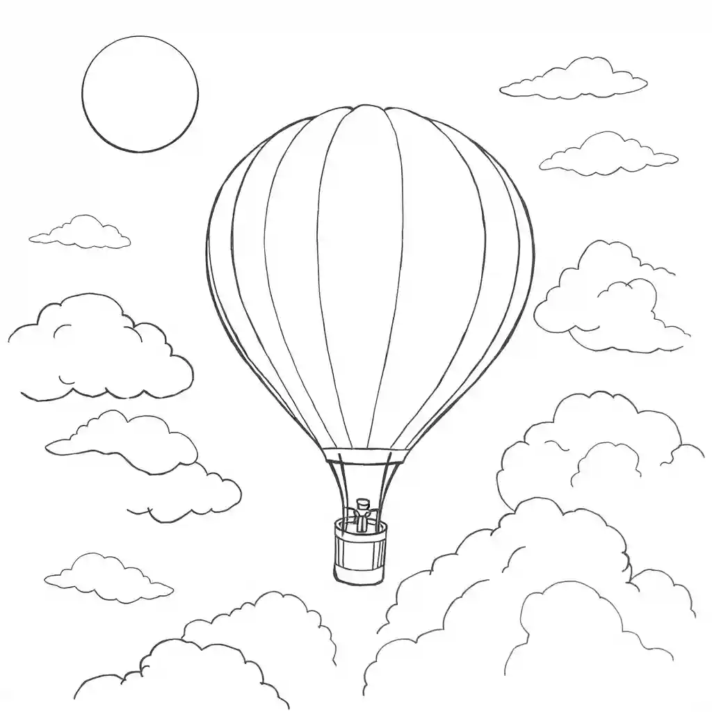 דף צביעה של כדור פורח ⚡ דף בצבע